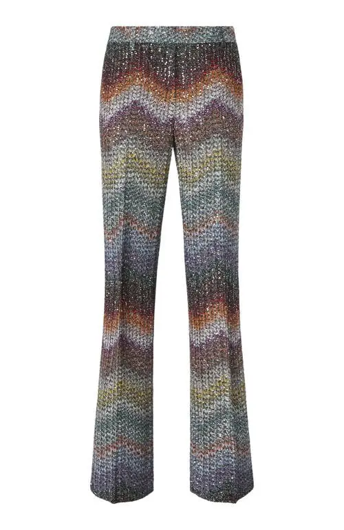 Missoni Viscose Lamé Sequined Straight-leg Trousers - Multicoloured