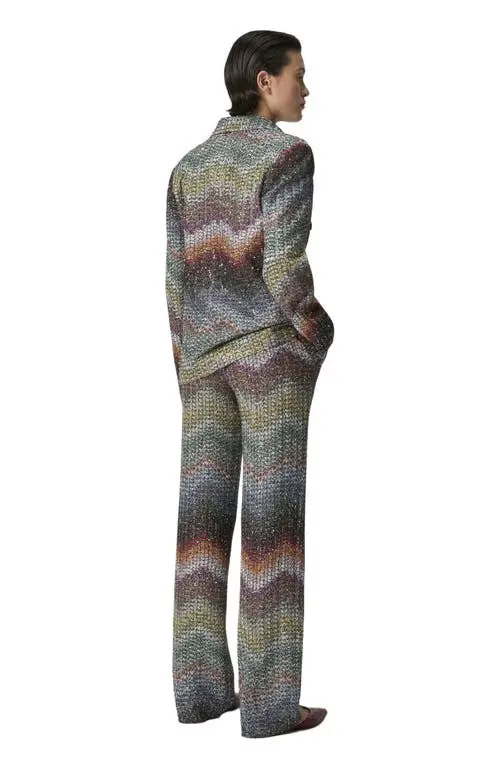 Missoni Viscose Lamé Sequined Straight-leg Trousers - Multicoloured