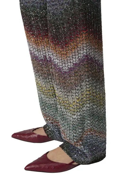 Missoni Viscose Lamé Sequined Straight-leg Trousers - Multicoloured