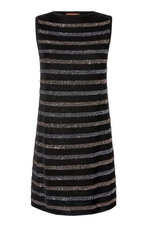 Missoni Sleeveless Striped Mini Dress With Sequins