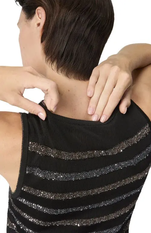 Missoni Sleeveless Striped Mini Dress With Sequins