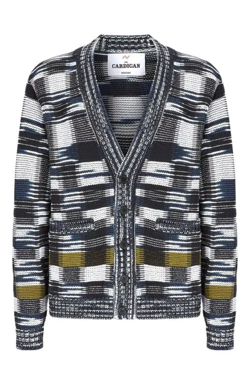 Missoni Cotton-blend Cardigan With Check Pattern