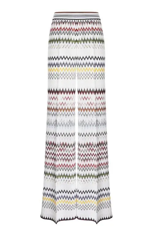 Missoni Zig Zag Knit Wide-leg Trousers - Multicoloured