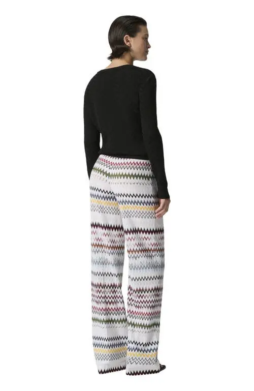 Missoni Zig Zag Knit Wide-leg Trousers - Multicoloured