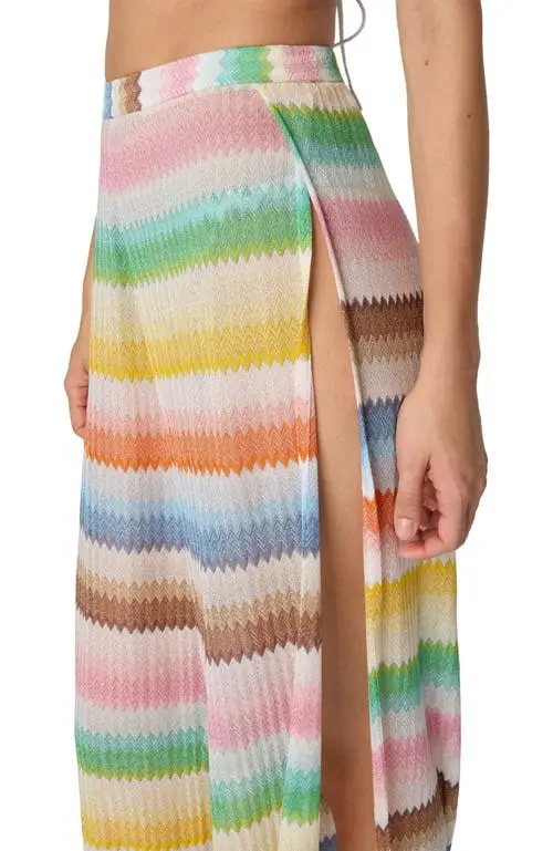 Missoni Beach Cover-up Pants With Dégradé Zigzag Pattern And Slits