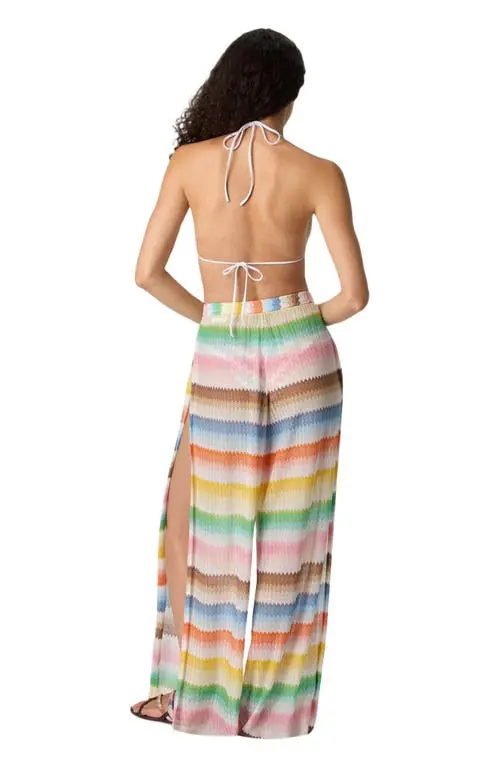 Missoni Beach Cover-up Pants With Dégradé Zigzag Pattern And Slits - Multicoloured