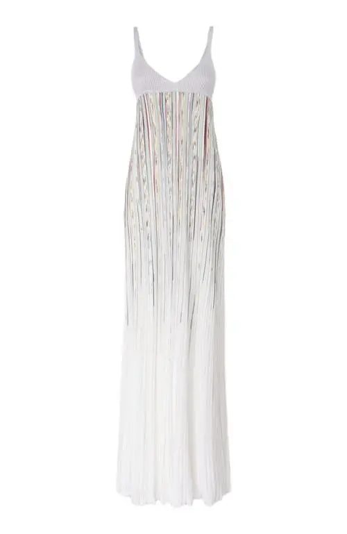 Missoni Sleeveless Maxi Dress In Space-dye Ribbed Knit