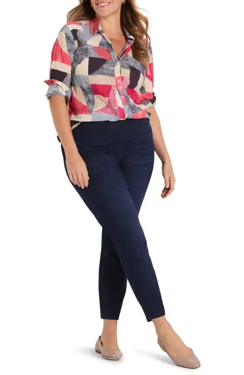 NIC+ZOE Set Sail Crinkle Cotton Button-up Shirt