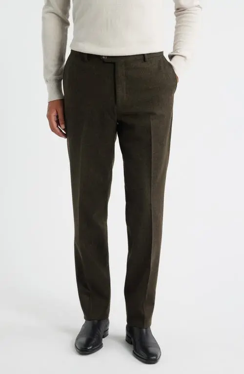 Berle Lambswool & Cashmere Donegal Tweed Dress Pants