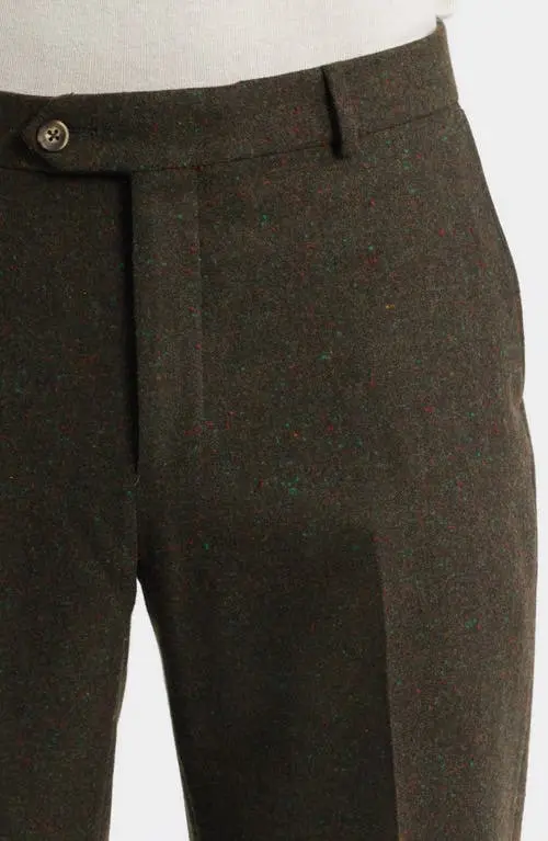 Berle Lambswool & Cashmere Donegal Tweed Dress Pants