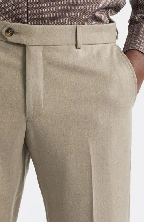 Berle Wool And Cashmere Flannel Dress Pants