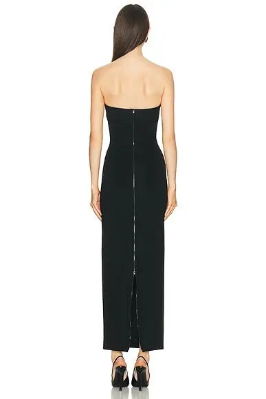 Balmain Belted Bustier Jersey Dress