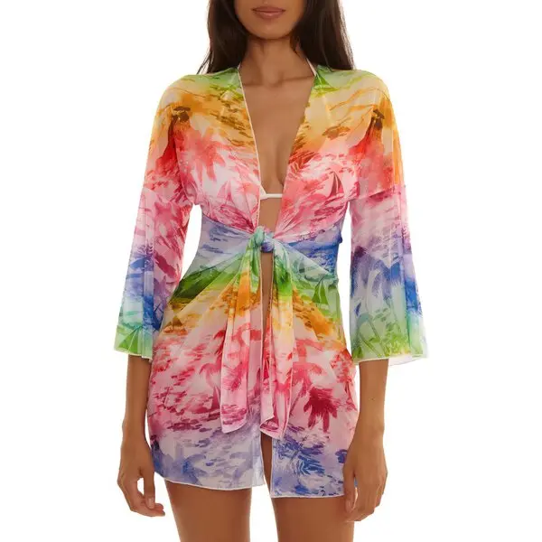 Becca Fiji Tie Front Cover-up Dress - Multi