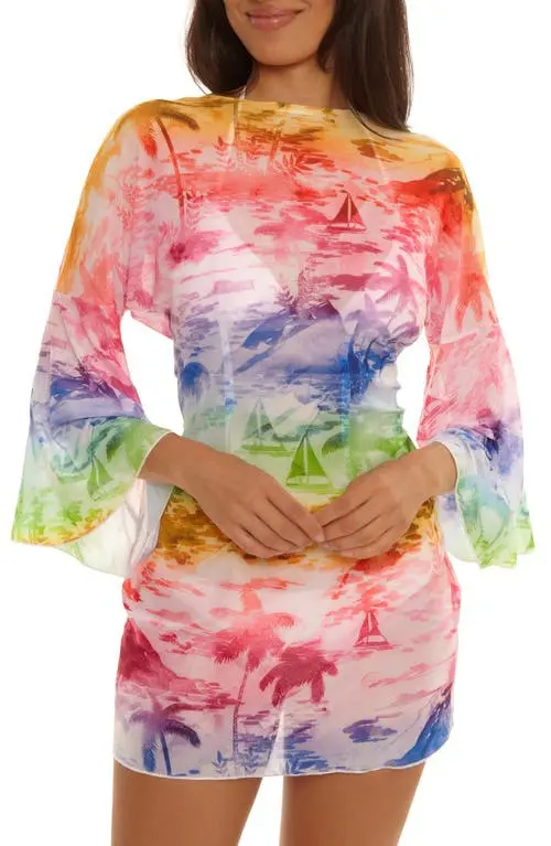 BECCA By Rebecca Virtue Fiji Tie Front Cover-up Dress