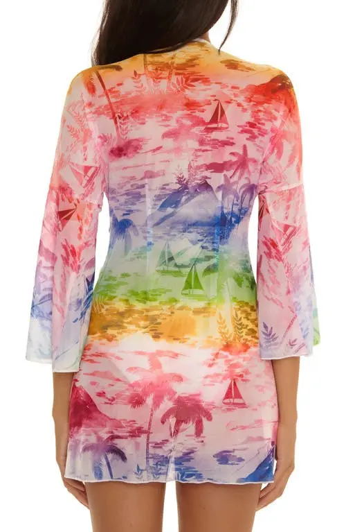 BECCA By Rebecca Virtue Fiji Tie Front Cover-up Dress
