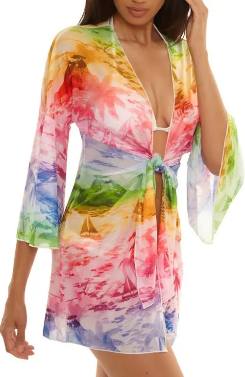 BECCA By Rebecca Virtue Fiji Tie Front Cover-up Dress