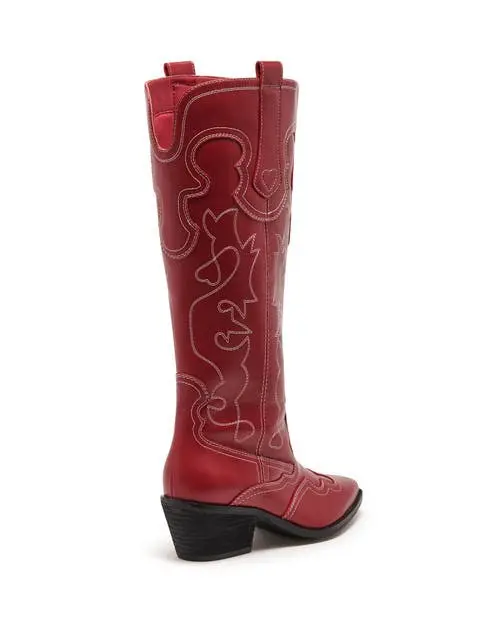 THERAPY AUSTRALIA Malvin Western Boot - Cherry Smooth Pu