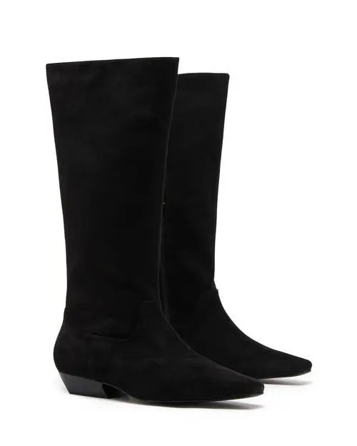 THERAPY AUSTRALIA Xavier Tall Boots - Black Faux Suede