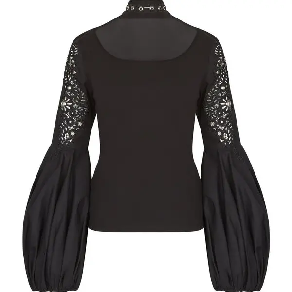Anne Fontaine Lenna Jersey Cotton Pullover Top