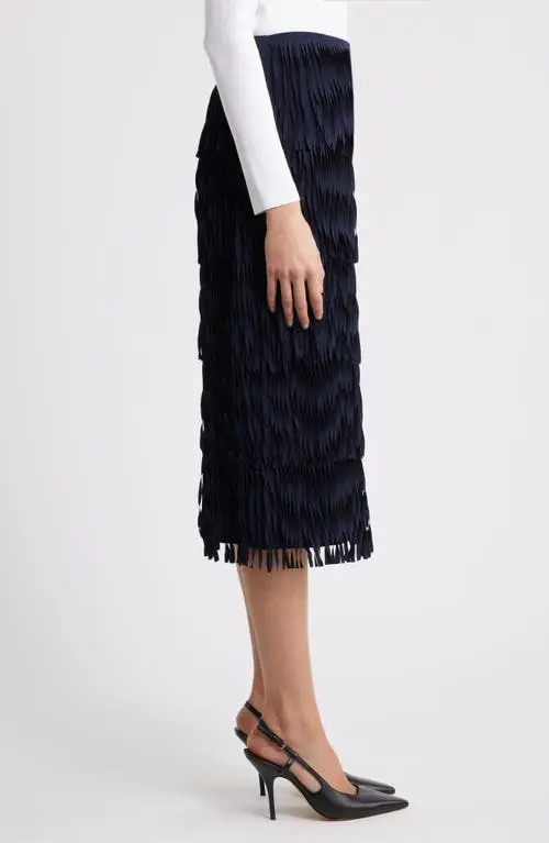 Elie Tahari Tilda Fringe A-line Skirt