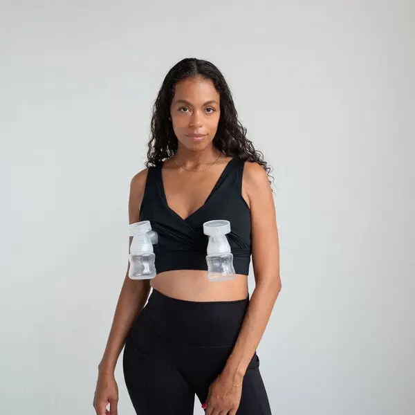 LOVE AND FIT Everyday Luxe 3.0 Nursing & Hands-free Pumping Bra - Black