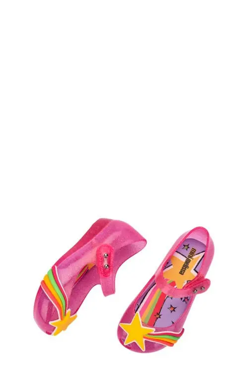 Melissa Ultragirl Colors Mary Jane Flat - Glitter Pink/yellow