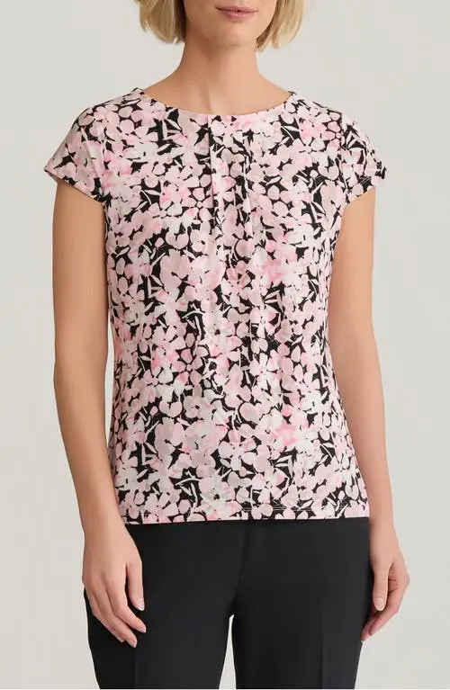 KASPER Floral Extended Shoulder Top