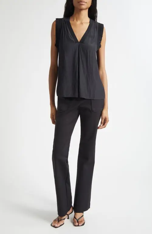 Ramy Brook Zandra Ruffle Trim Top