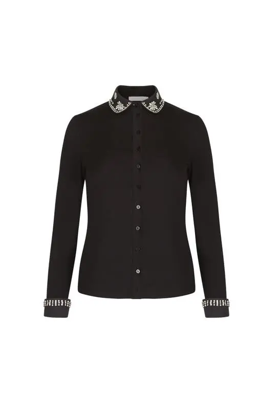 Anne Fontaine Gabriella Crystal-embellished Shirt