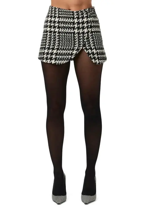 Naked Wardrobe Houndstooth Wrap Miniskirt