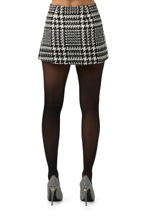 Naked Wardrobe Houndstooth Wrap Miniskirt