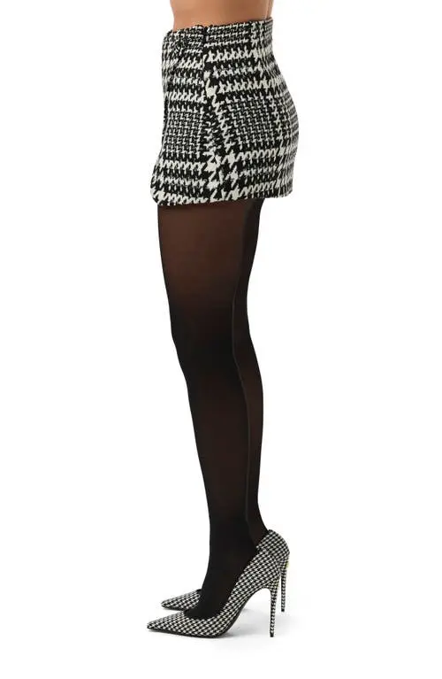 Naked Wardrobe Houndstooth Wrap Miniskirt