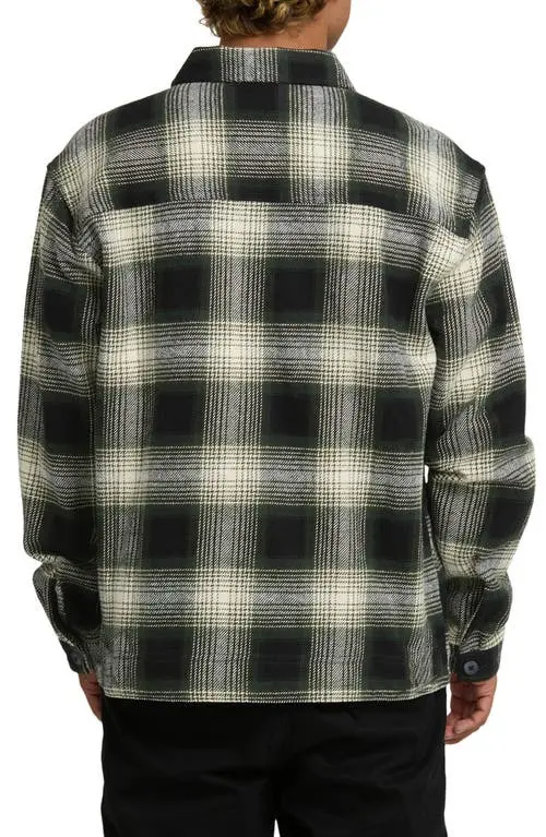 BILLABONG Boxy Fit Gradient Check Zip-up Shacket