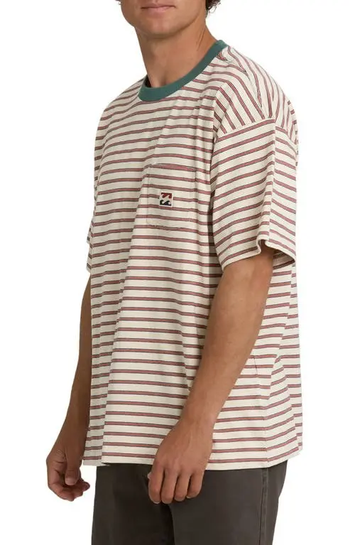 BILLABONG Baxter Oversize Stripe Pocket T-shirt