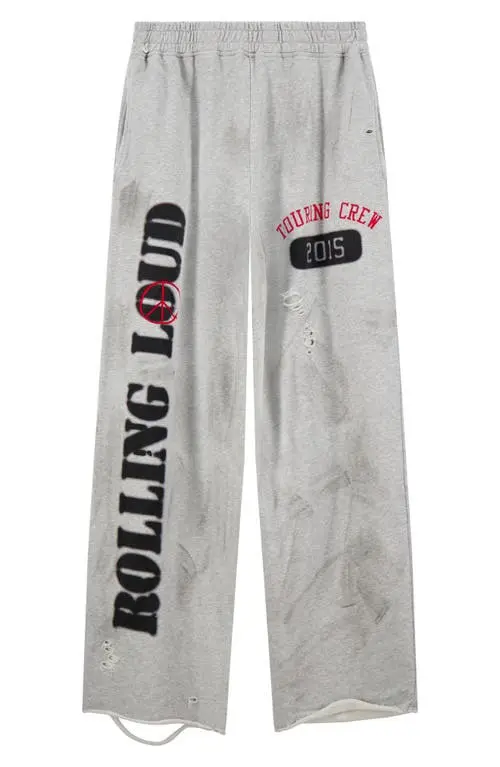 ROLLING LOUD Rl Touring Crew Distressed Sweatpants