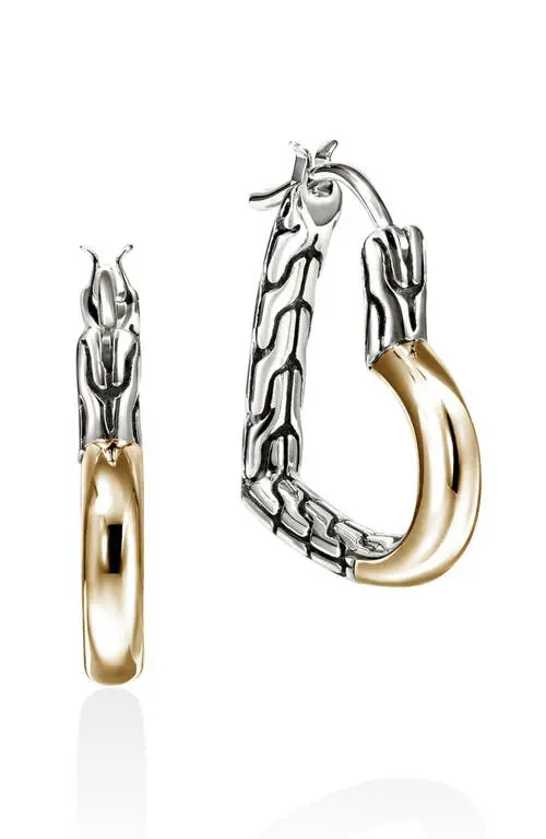 John Hardy Essentials Heart Hoop Earrings - Silver