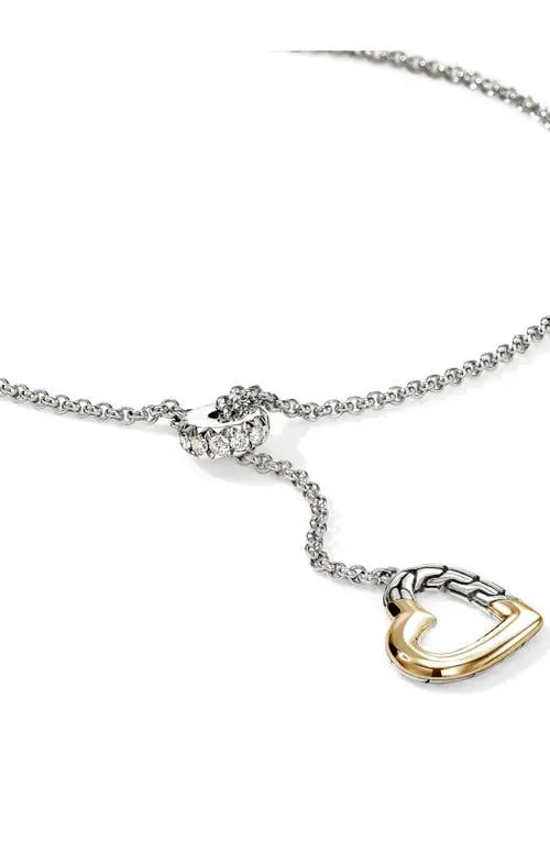 John Hardy Essentials Heart Lariat Necklace