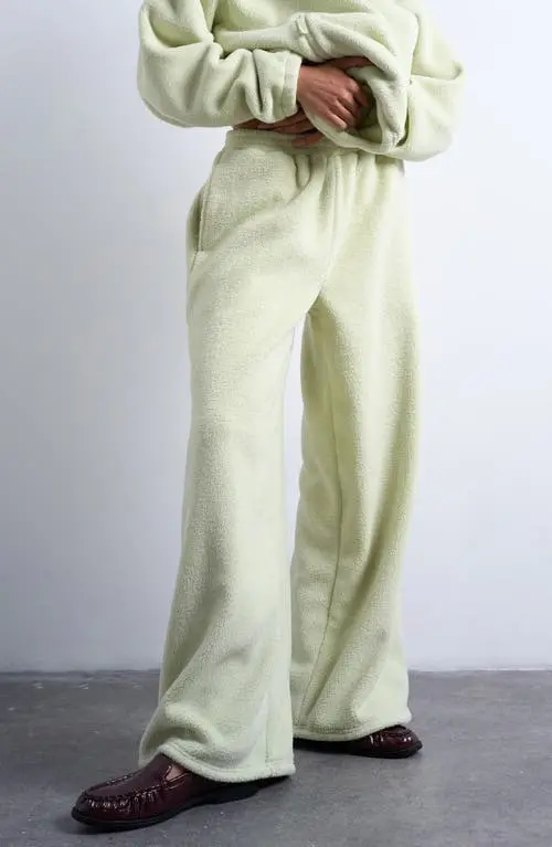 Topshop Straight Leg Fleece Joggers