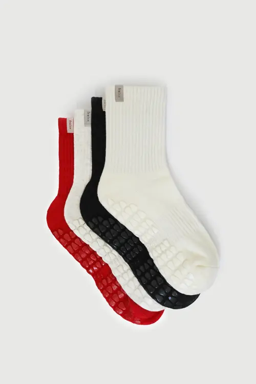 FRAISE The Essentials Grip Socks Set - Assorted Neutrals