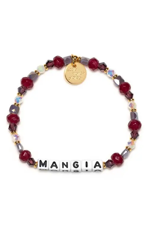 LITTLE WORDS PROJECT Mangia Beaded Stretch Bracelet - White