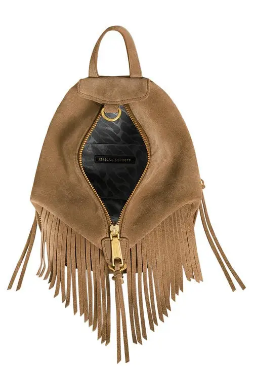 Rebecca Minkoff Mini Julian Fringe Suede Convertible Backpack