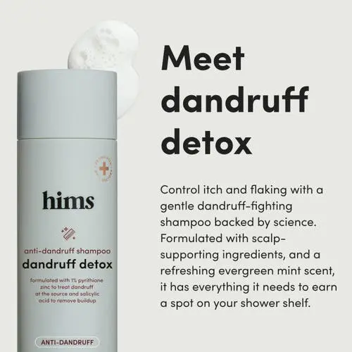 HIMS & HERS Dandruff Detox Shampoo Purifying, Soothing