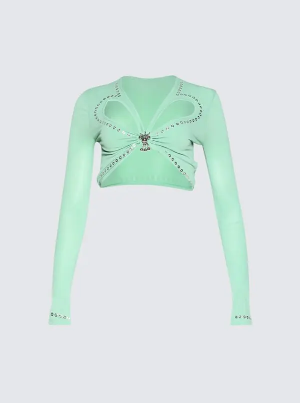 Rabanne Cut-out Cropped Top