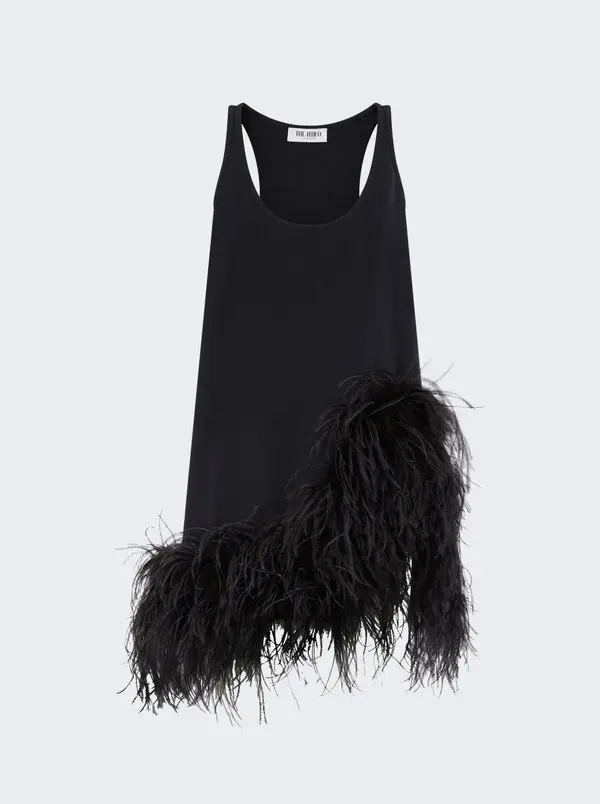Attico Rib Mini Dress With Embroidery