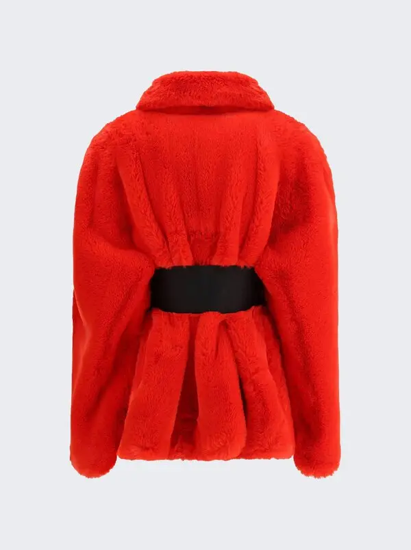 Balenciaga Wrap Faux Fur Jacket