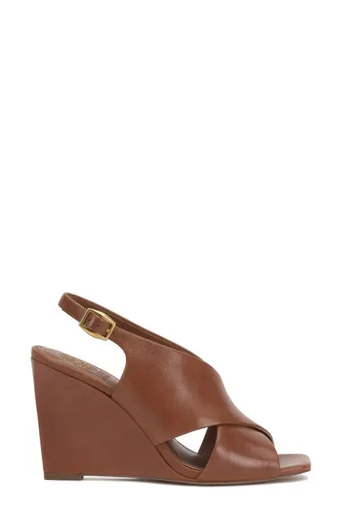 Vince Camuto Ameira Slingback Wedge Sandal - Brandy