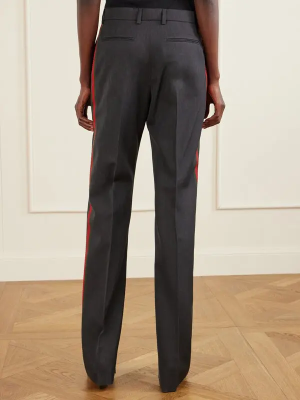 Gucci Striped Wool Straight-leg Pants