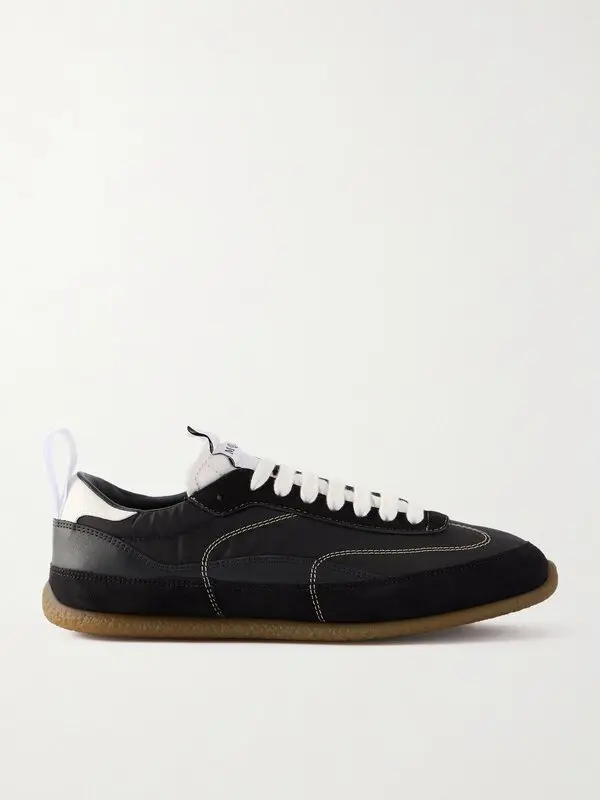 Alexander McQueen Ec1 Suede And Leather-trimmed Shell Sneakers - Black