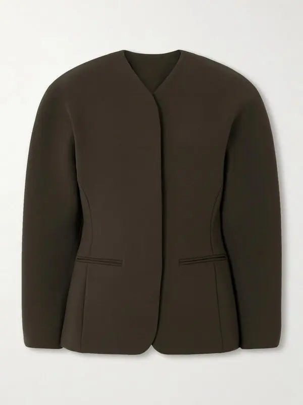 Jacquemus The Ovalo Grain De Poudre Jacket - Green