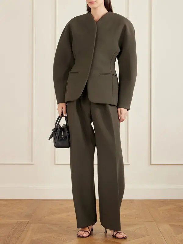 Jacquemus The Ovalo Grain De Poudre Jacket - Green